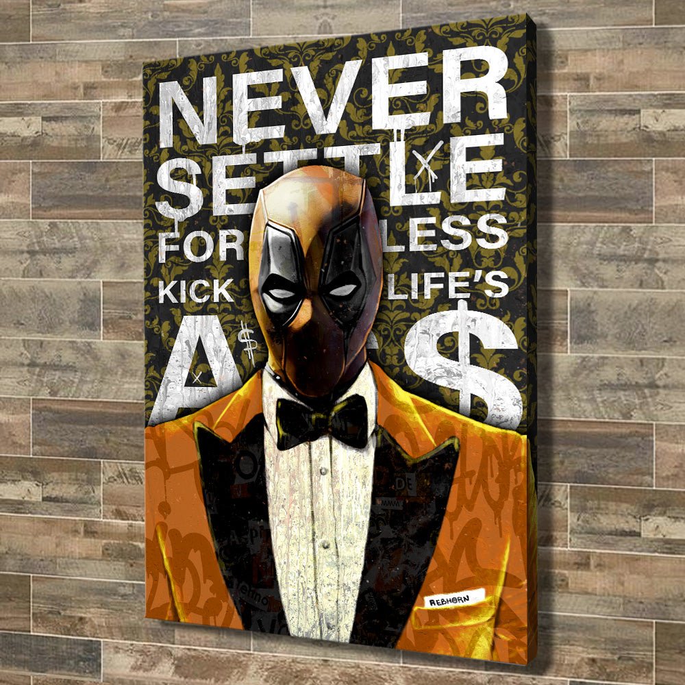 Never Settle For Less Canvas Wall Art – REBHORN DESIGN