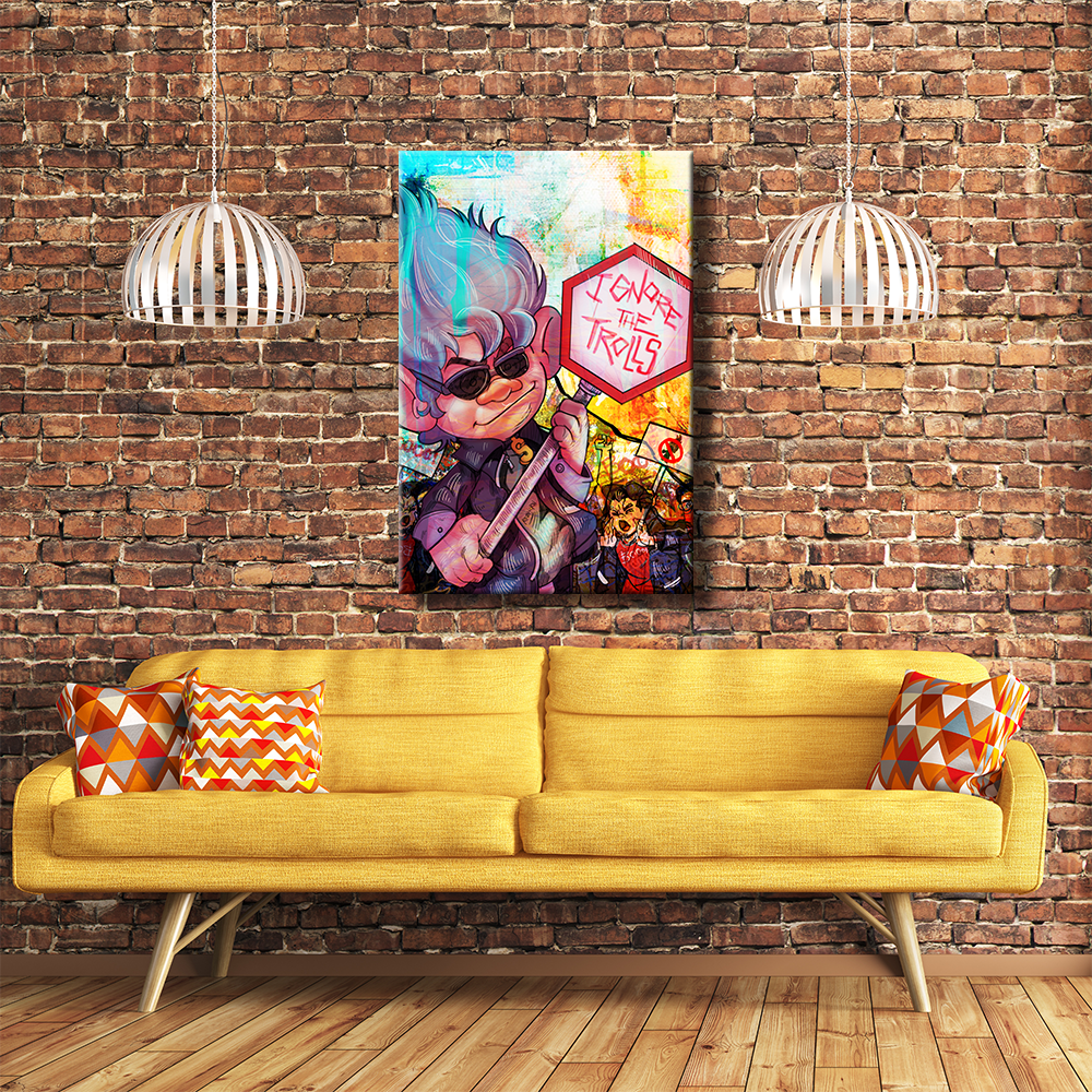 Ignore The Trolls Motivational Canvas Wall Art – REBHORN DESIGN