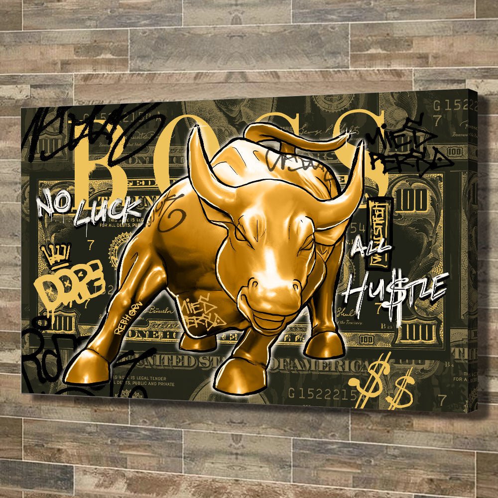 No Luck, All Hustle Motivational Wall Art – REBHORN DESIGN