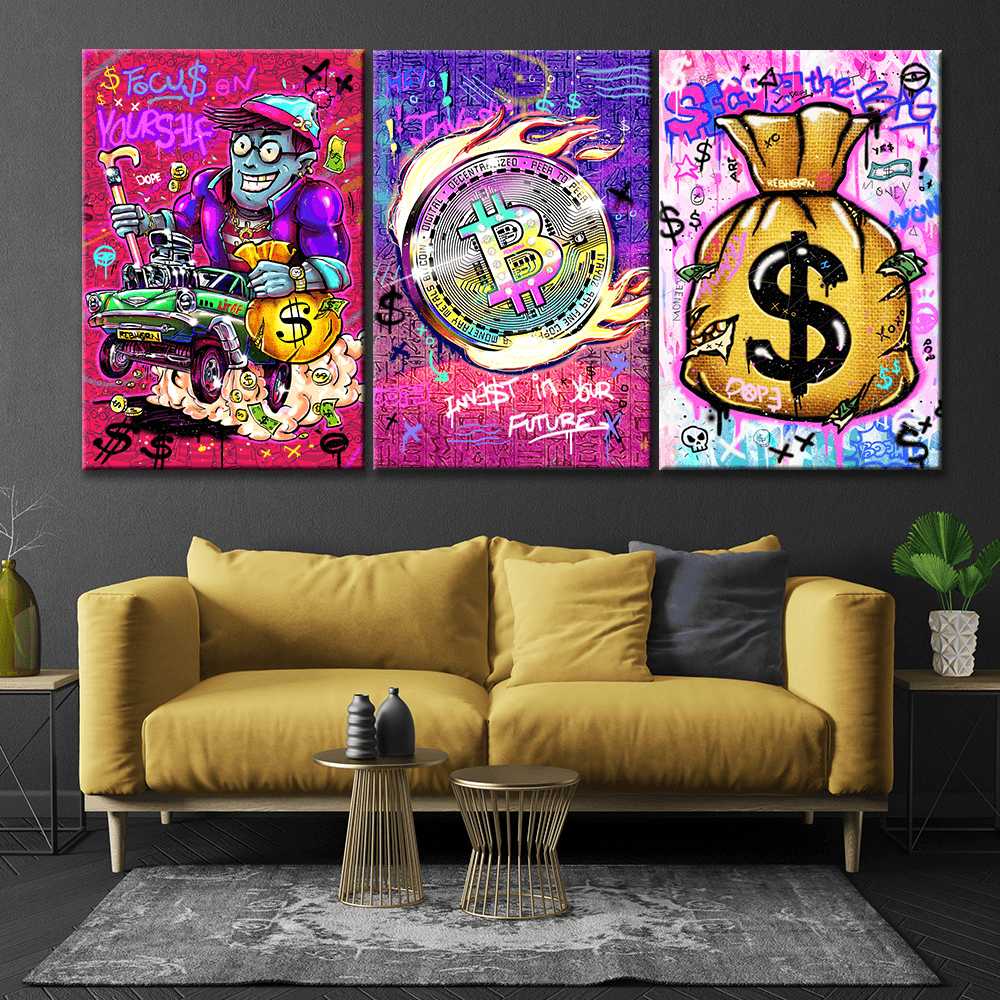 Personal Growth Bundle Motivational Canvas Wall Art – REBHORN DESIGN