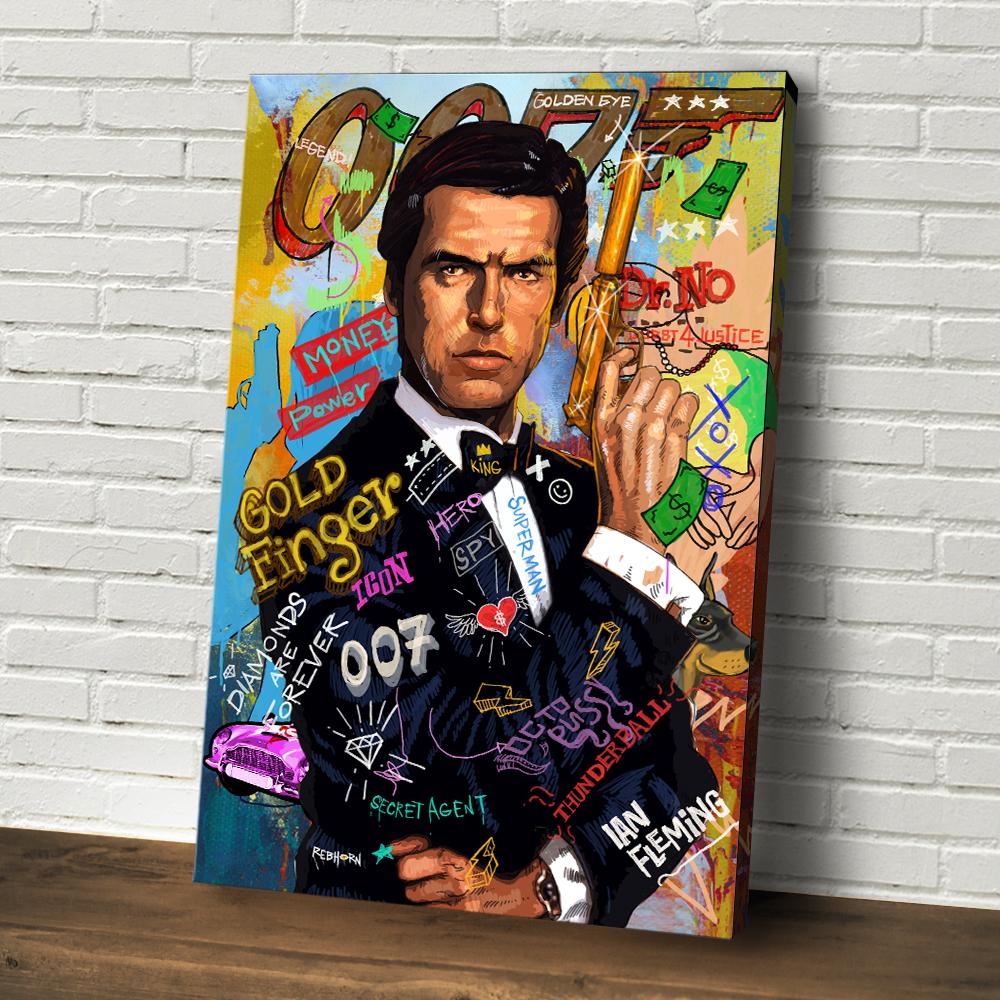 The Golden Gun 007 Modern Day Canvas Wall Art – REBHORN DESIGN
