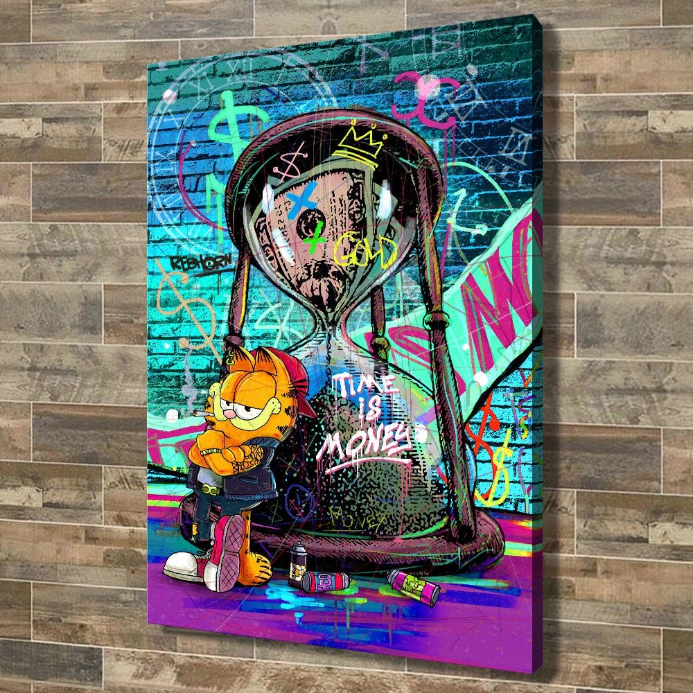 Time Is Money Modern Day Canvas Wall Art – REBHORN DESIGN