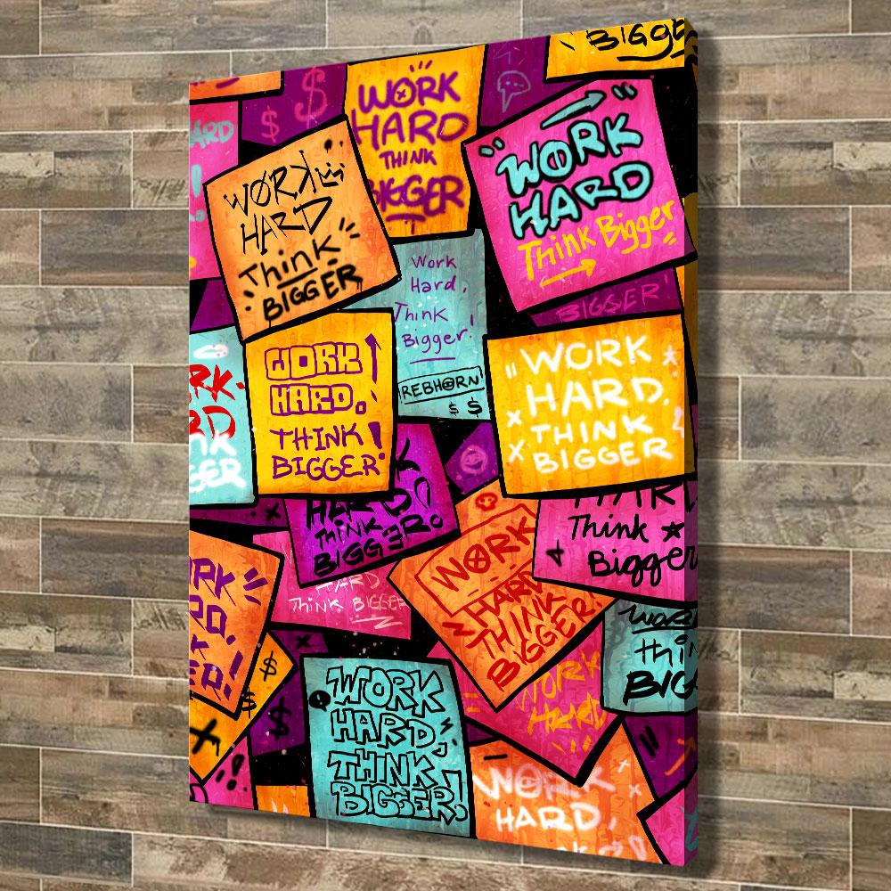 Work Harder, Think Bigger Motivational Canvas Wall Art – REBHORN DESIGN
