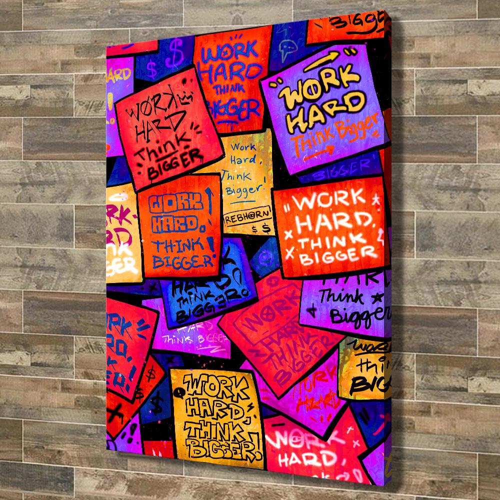 Work Harder, Think Bigger Motivational Canvas Wall Art – REBHORN DESIGN